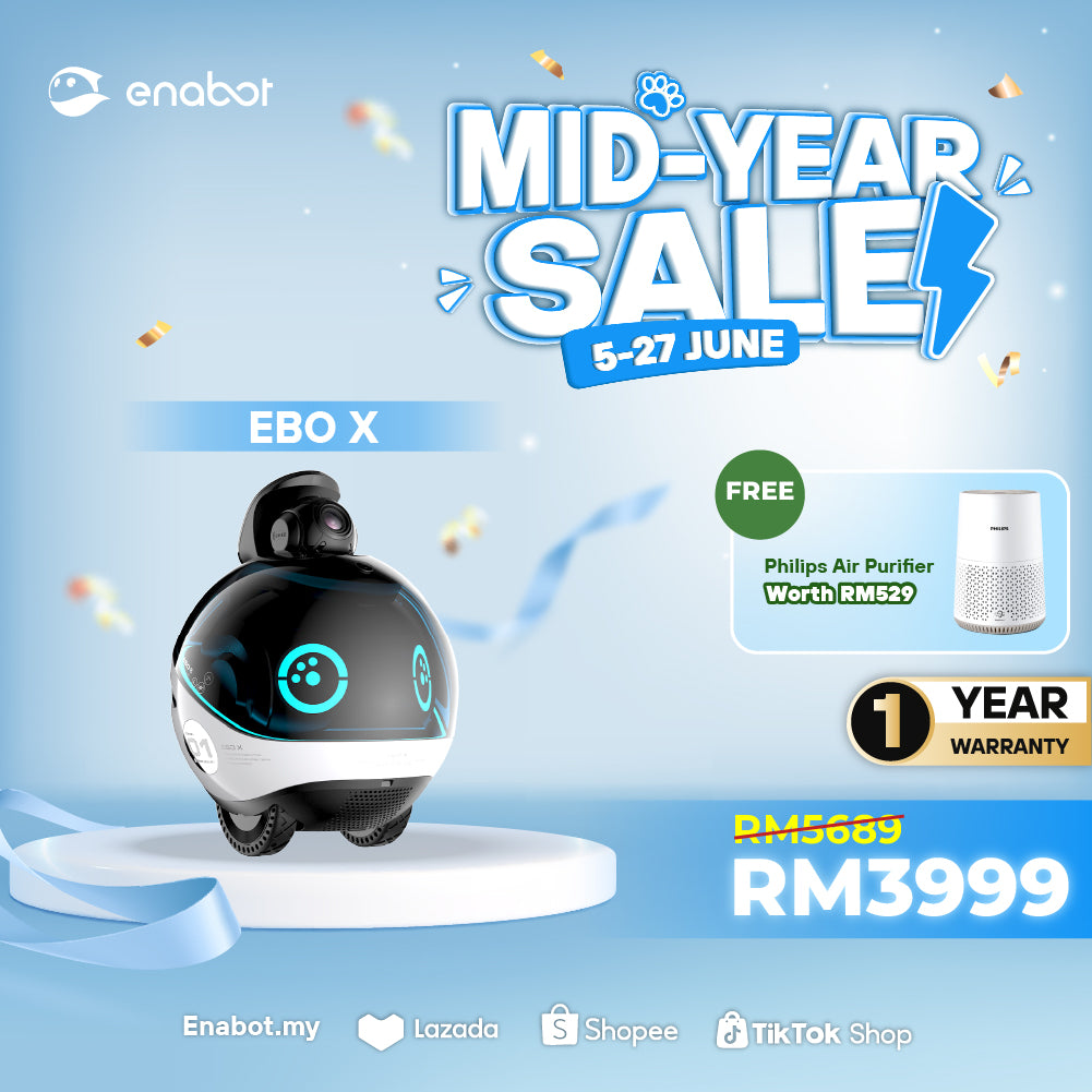Enabot EBO X Smart Home Companion Robot with Alexa Built-in. – Enabot Malaysia